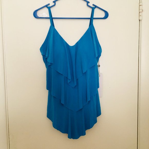 Magicsuit | Swim | Magicsuit Solid Dd Rita Tankini Azure Womens ...